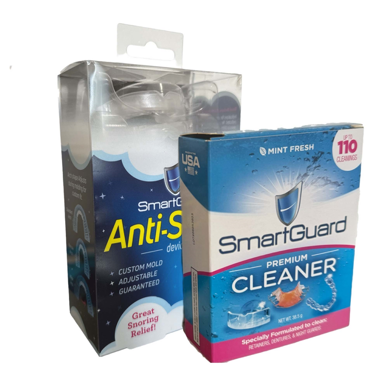 1 Anti-Snore Device + Premium Cleaner – SmartGuard RX