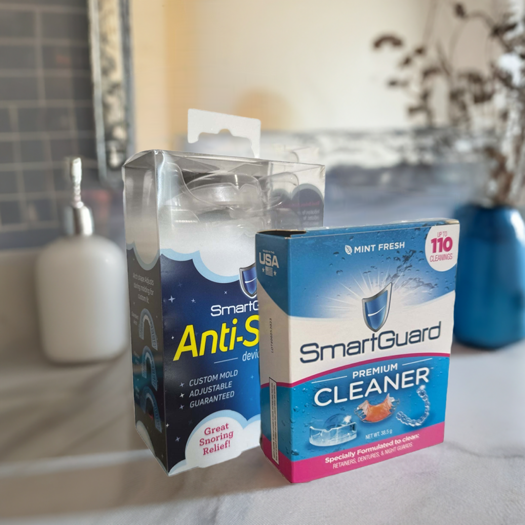 1 Anti-Snore Device + Premium Cleaner – SmartGuard RX